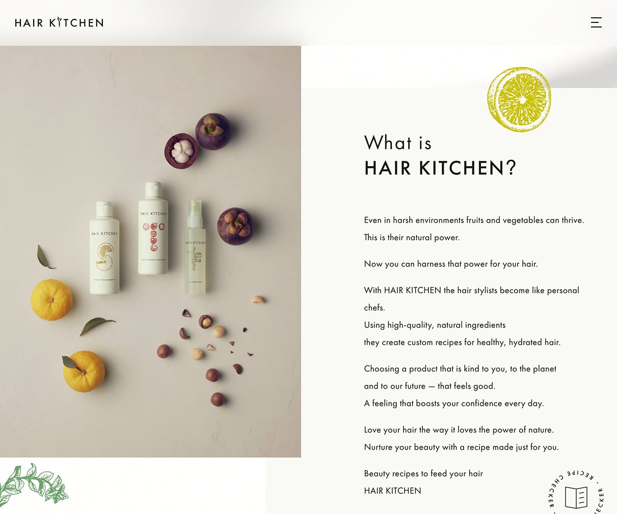 HAIR KITCHEN ヘアキッチン公式 | デザインのこと - Web design gallery