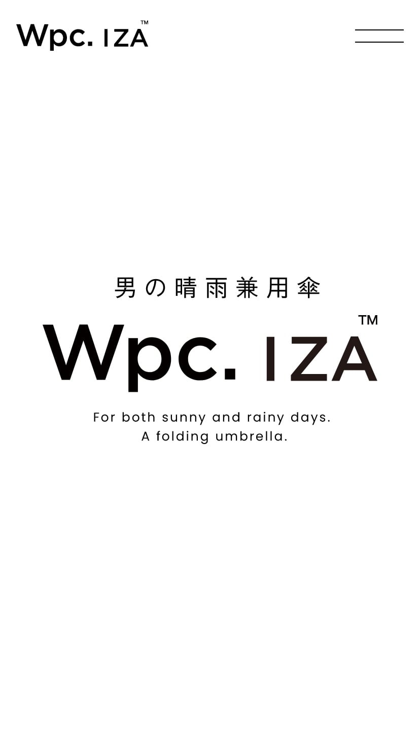 男性のための晴雨兼用傘｜Wpc. IZA [イーザ]公式 | デザインのこと - Web design gallery